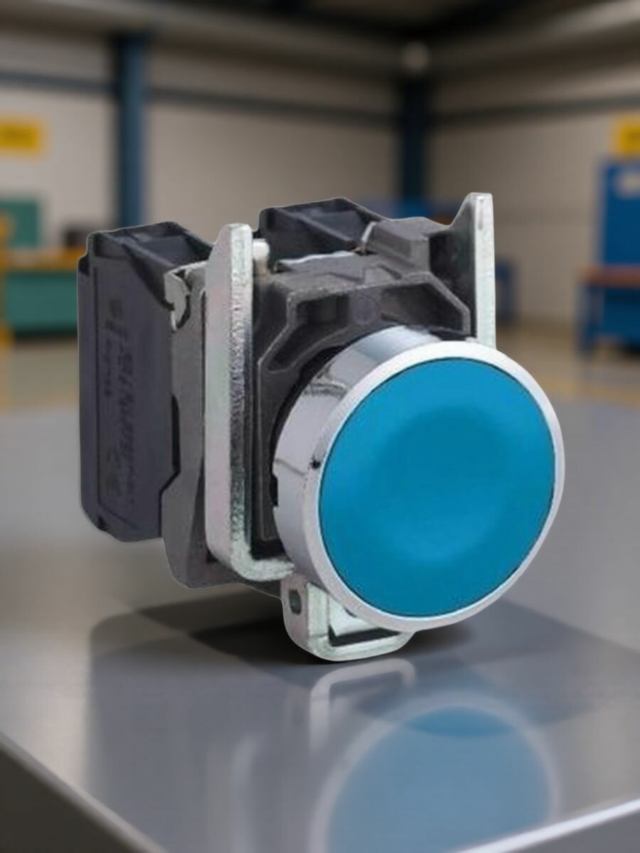 Schneider Electric XB4 Кнопка кнопочный пост с возвратом синяя 22мм XB4BA61