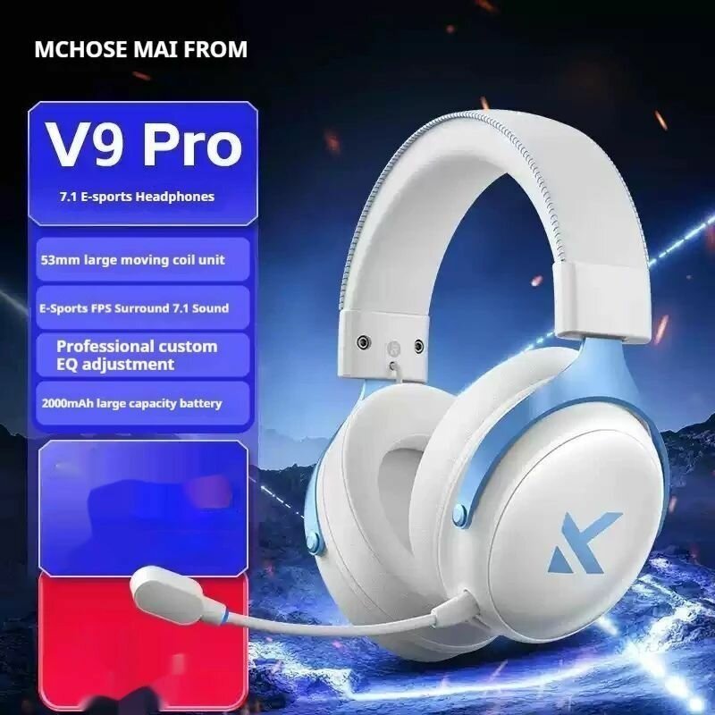 Премиальная гарнитура MCHOSE V9 Pro с тремя режимами для спорта и игр, оснащенная эксклюзивным шумоподавлением