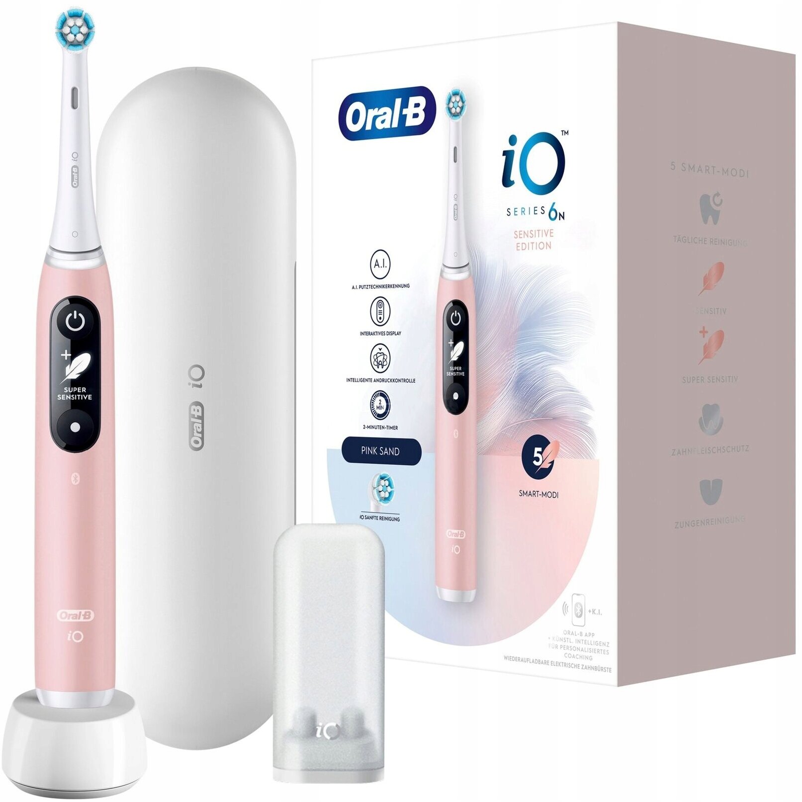 Электрическая зубная щетка Oral-B iO Series 6 Sensitive Edition, розовый