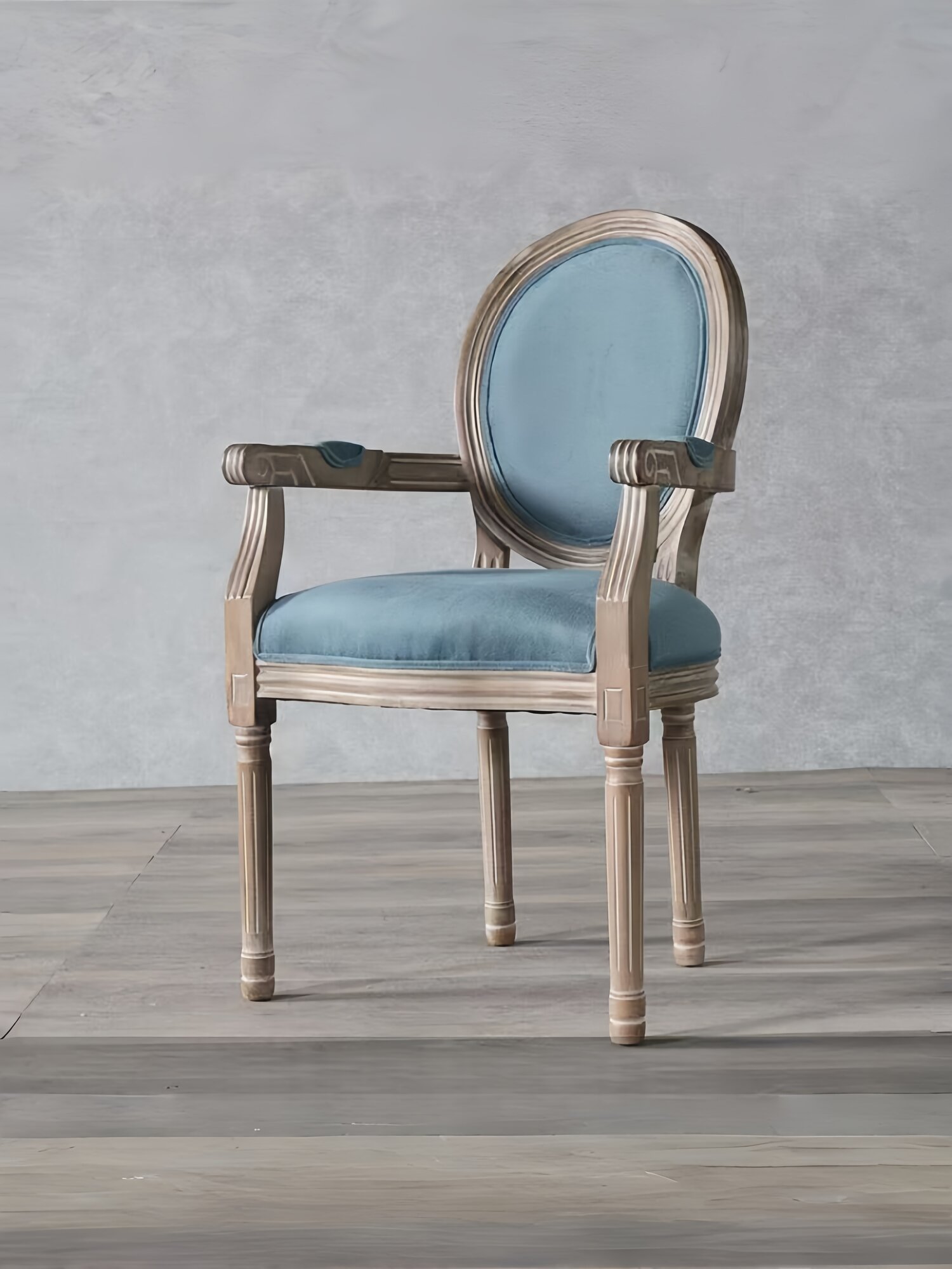 Стул "Древнее кресло", для сада, искусственный кожа, фанера, синий, максимальная нагрузка 200кг