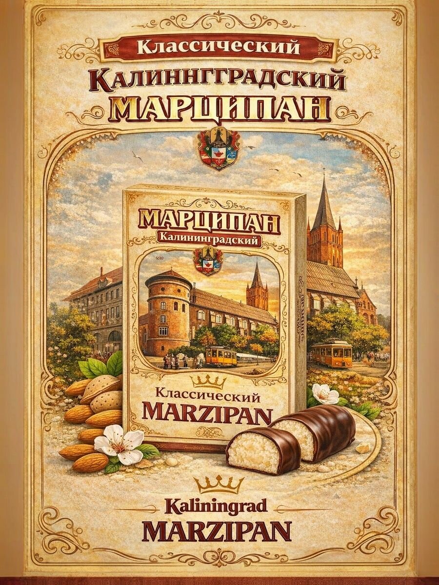 Марципан Калининградский, Конфеты подарочные, Набор конфеты подарочный, Классический