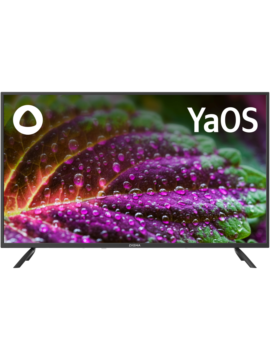 Телевизор Digma DM-LED43UBB31 43" LED, 4K Ultra HD, черный, смарт ТВ, YaOS