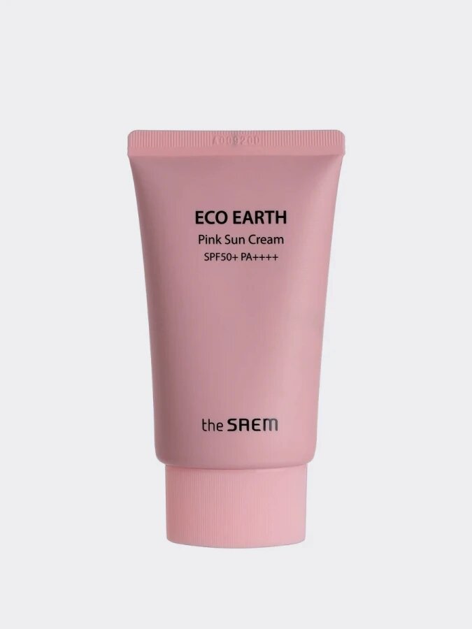 Солнцезащитный крем для лица The Saem Eco Earth Pink Sun Cream SPF50+ PA++++