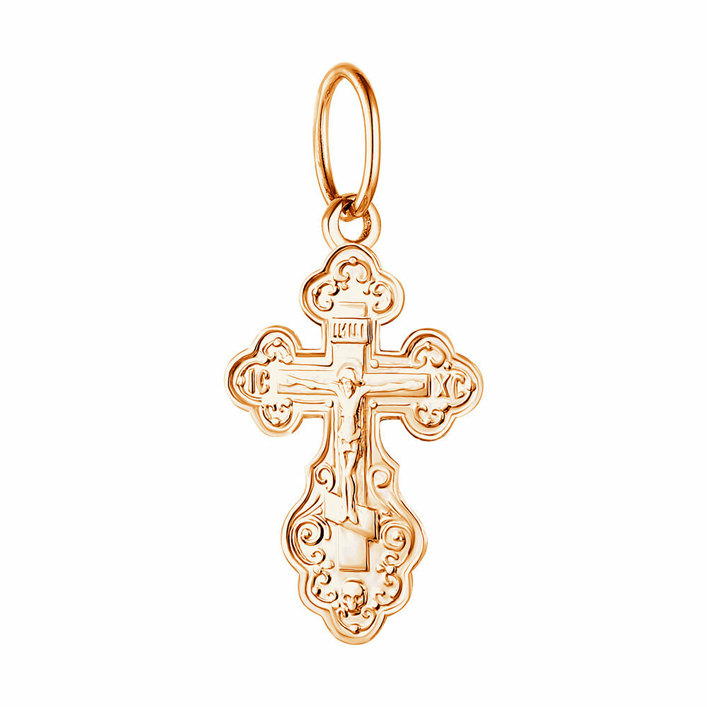 Подвеска, красное золото, 585 проба, гравировка