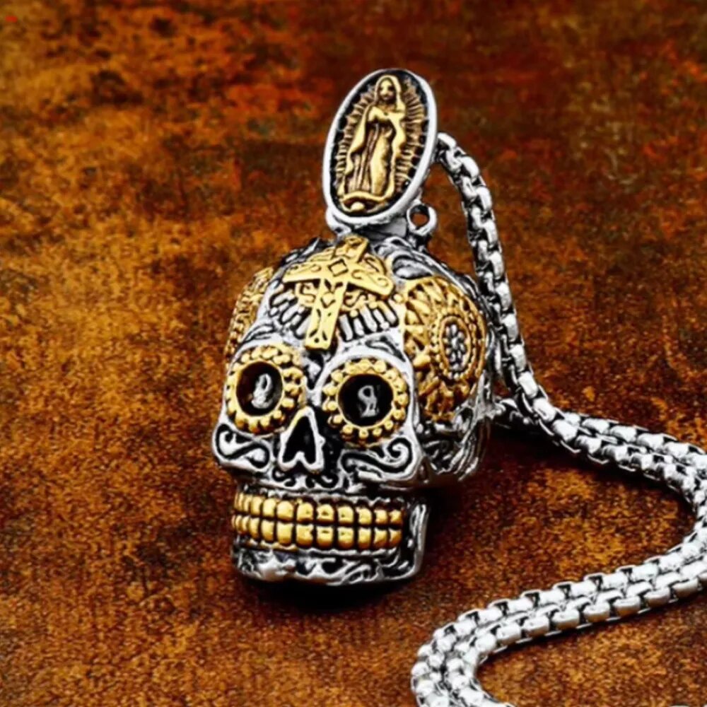 Подвеска унисекс из цинкового сплава с уникальным дизайном в виде черепа