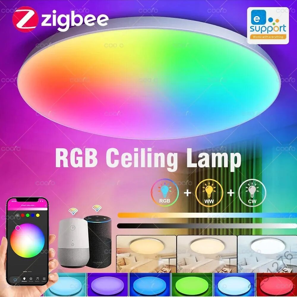 Потолочный светильник Tuya Zigbee RGB 24 Вт Smart Home eSupport Умный потолочный светильник
