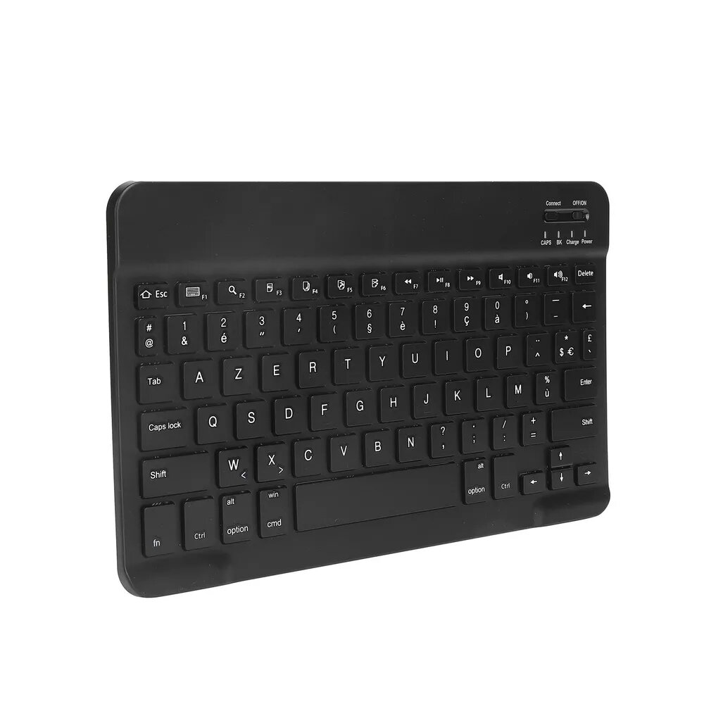 Игровая клавиатура Bluetooth, металлическая, черная, для планшета, Android, IOS, подсветка