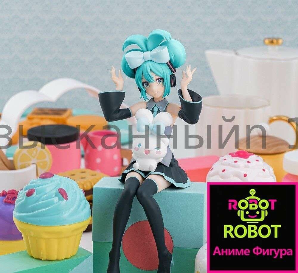 SEGA Аниме Фигурка/MIKU PM Chokonose Figure Hatsune Miku x Cinnamoroll/ROBOT