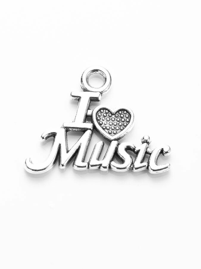 Подвеска I love music 5шт