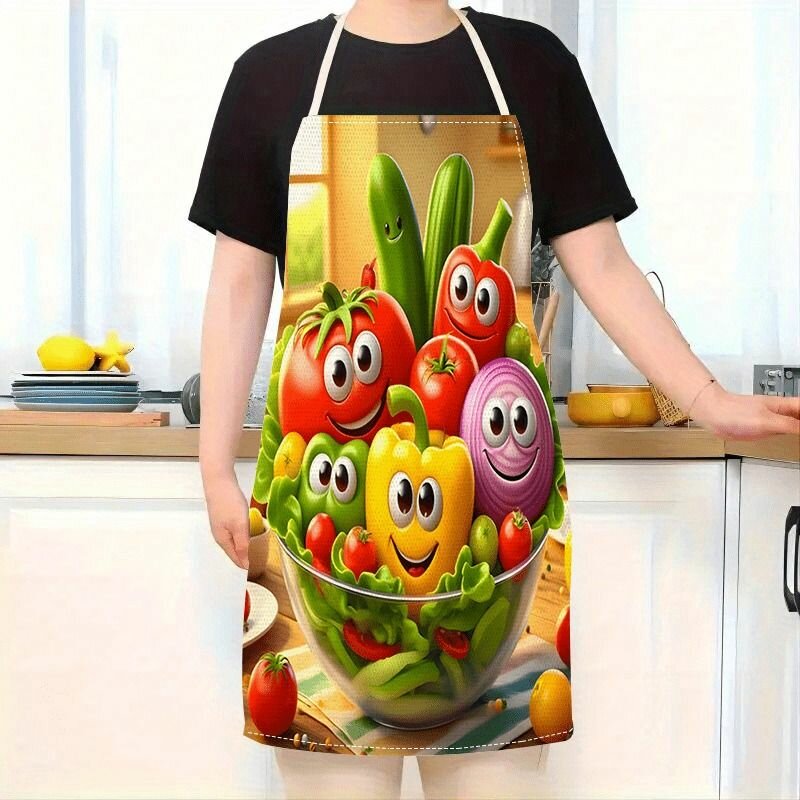 Фартук кухонный женский Милый фартук с рисунком мороженого: украсьте кухню сладостью