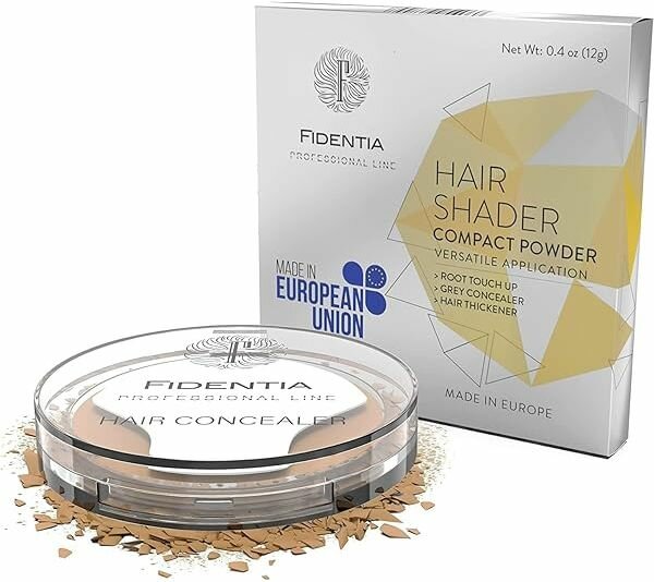 Премиум-пудра загуститель для волос Toppik Fidentia hair shader compact powder medium-brown (средне-коричневый), 12 г