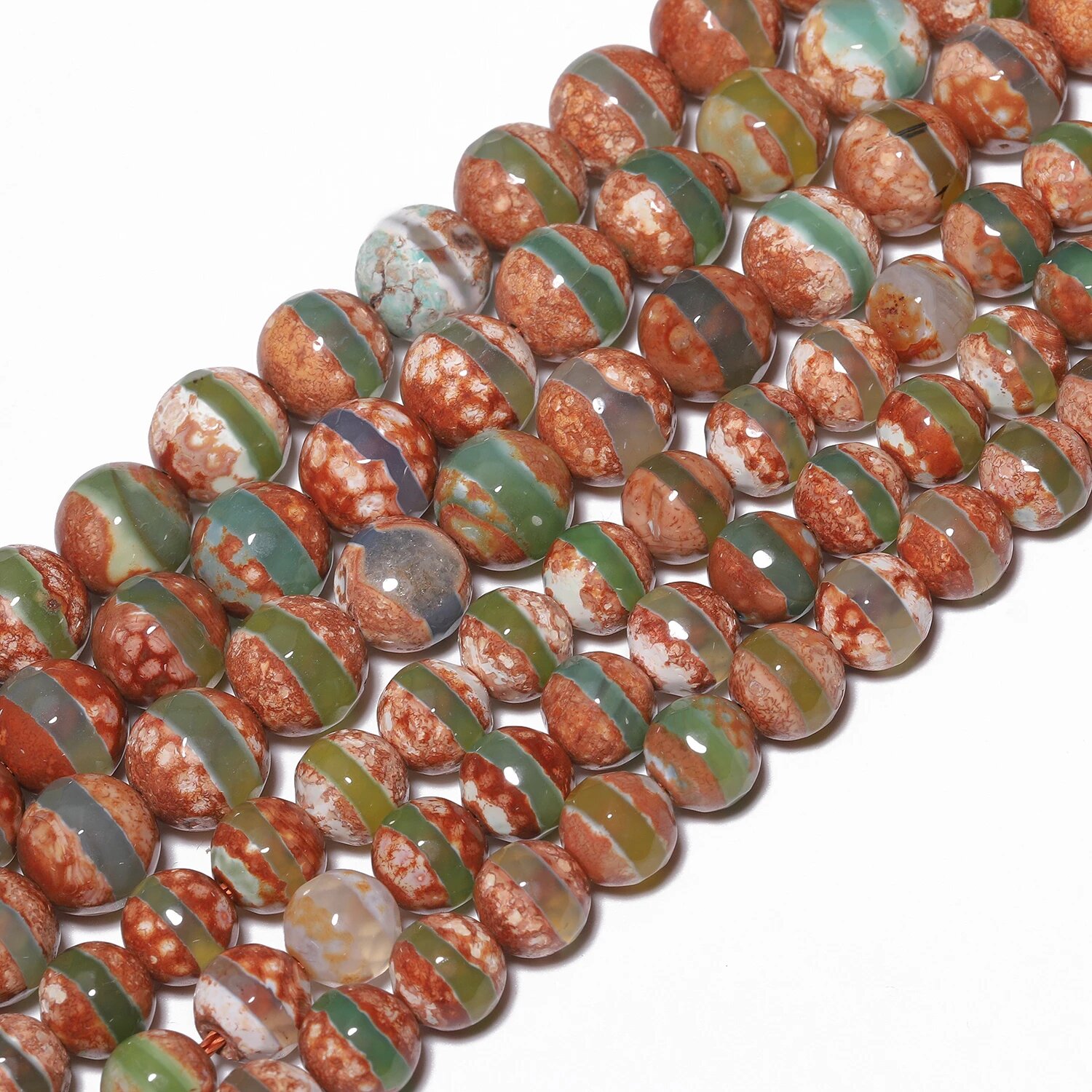 8-10 мм натуральный камень тибетские бусины Дзи мистические древние круглые свободные бусины для изготовления ювелирных изделий Diy браслеты ожерелье аксессуар