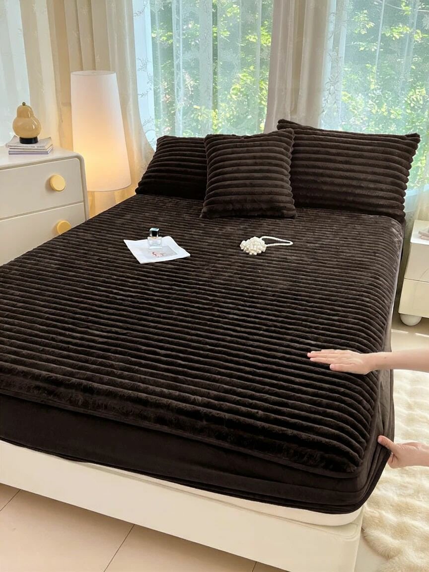 Фланелевый наматрасник из искусственного меха # Защитный чехол для матраса с эффектом подогрева