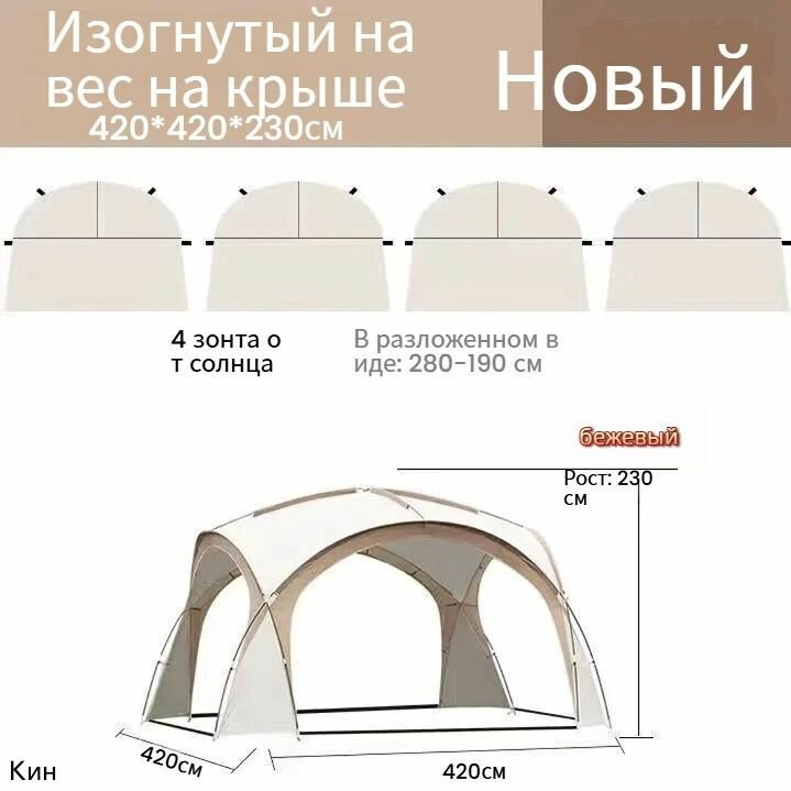 Шатер для бассейна тент садовый , палатка, шатер для бассейна каркасного, 4 шт занавеса