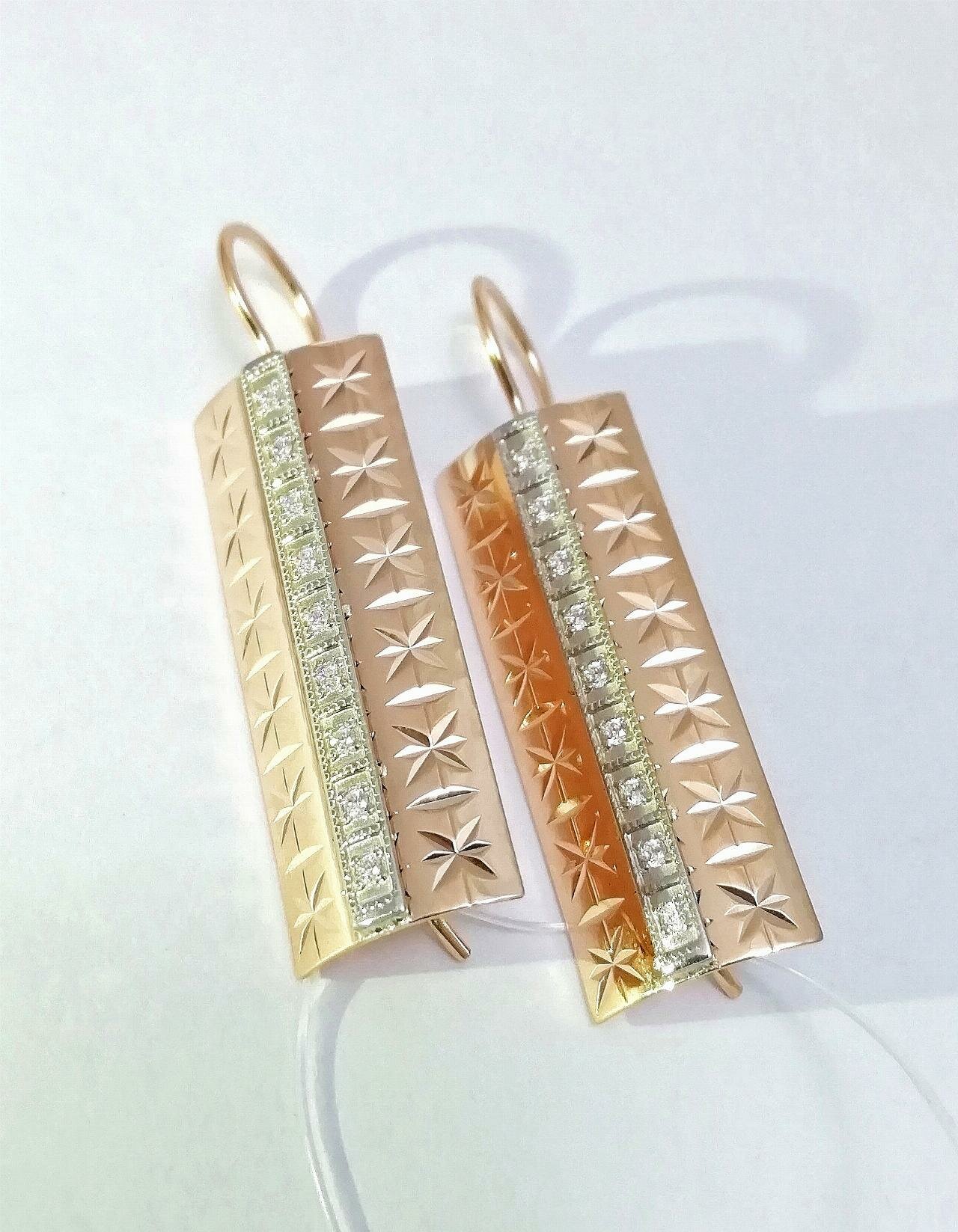 Серьги, золото, 585 проба