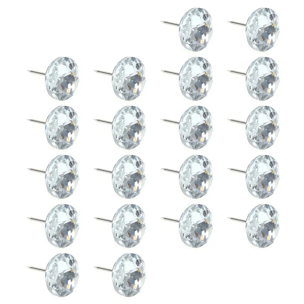 Кристальные серебристые кнопки для обивки диванов и мебели для декора 100 шт