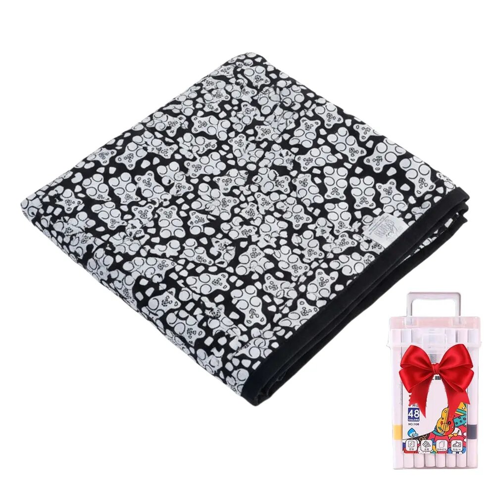 Раскраска-коврик DIY с маркерами, 150 125 см, 24 цвета