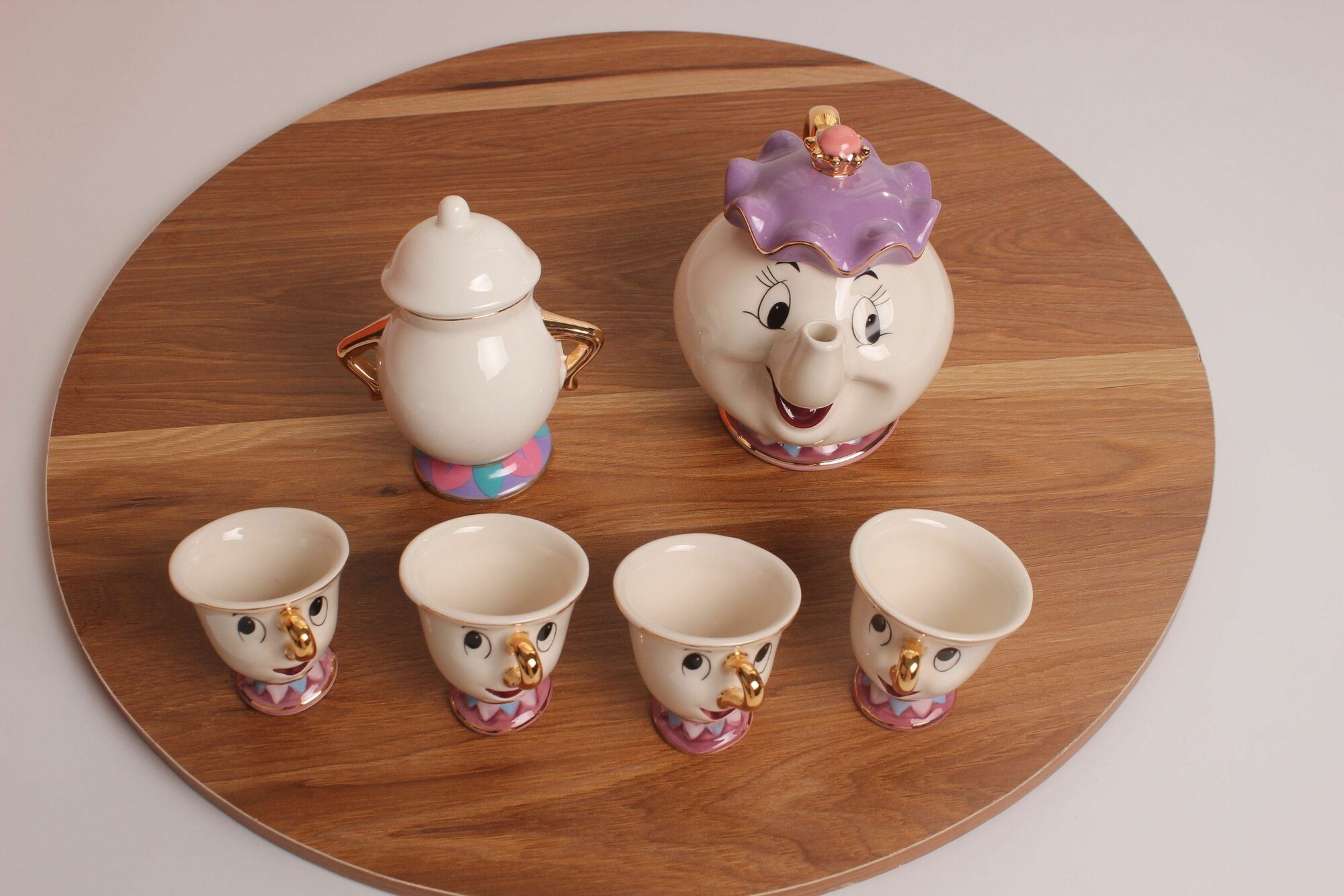 Сервиз чайный с чайником "красавица и чудовище", 6 предм.