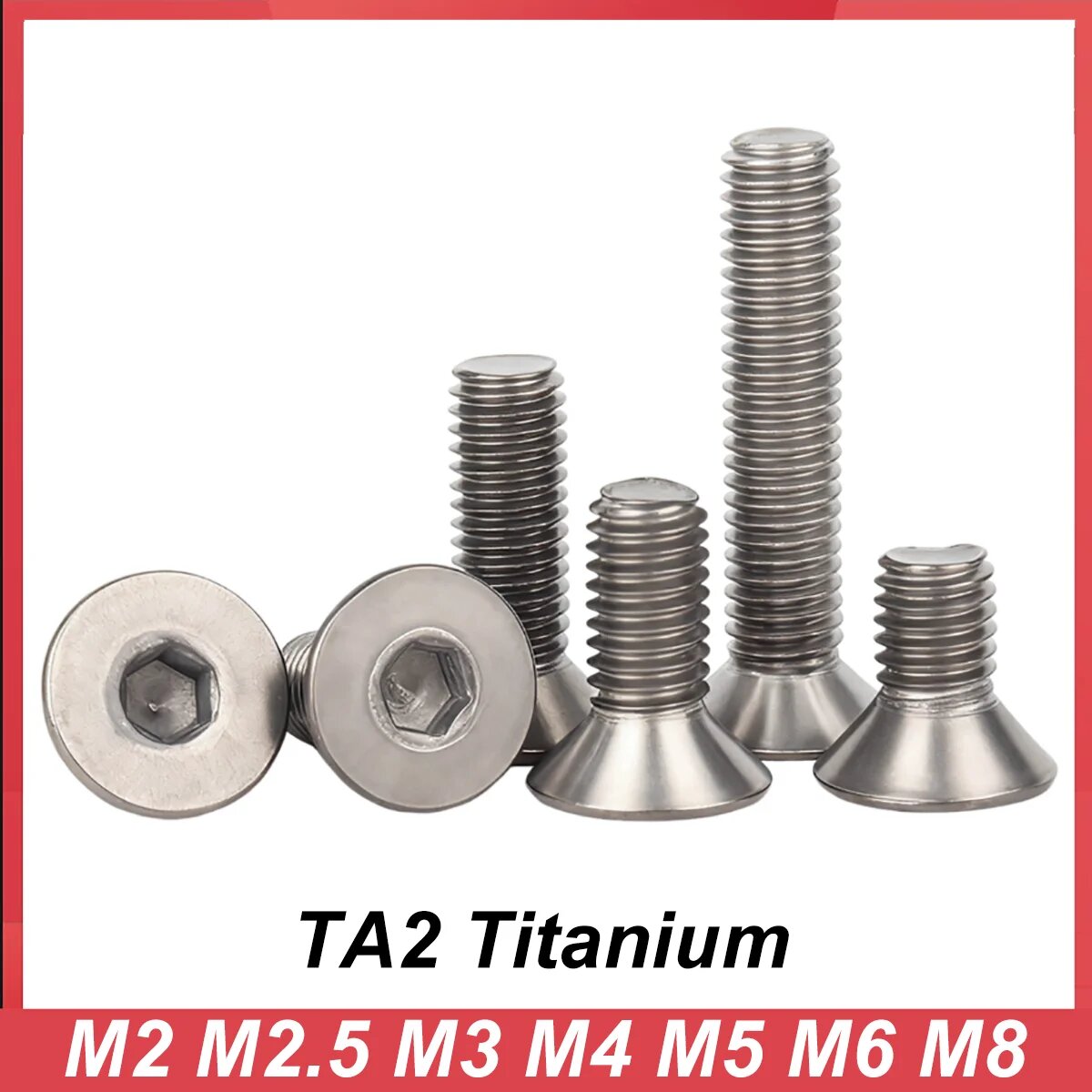 Болты из титана TA2 M2-M8 DIN7991 M3 (10pcs), 10MM