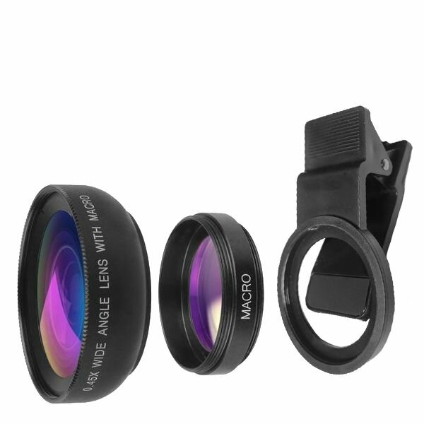 Комплект объективов Apexel 2-in-1 для смартфона (0.45x+12.5x)