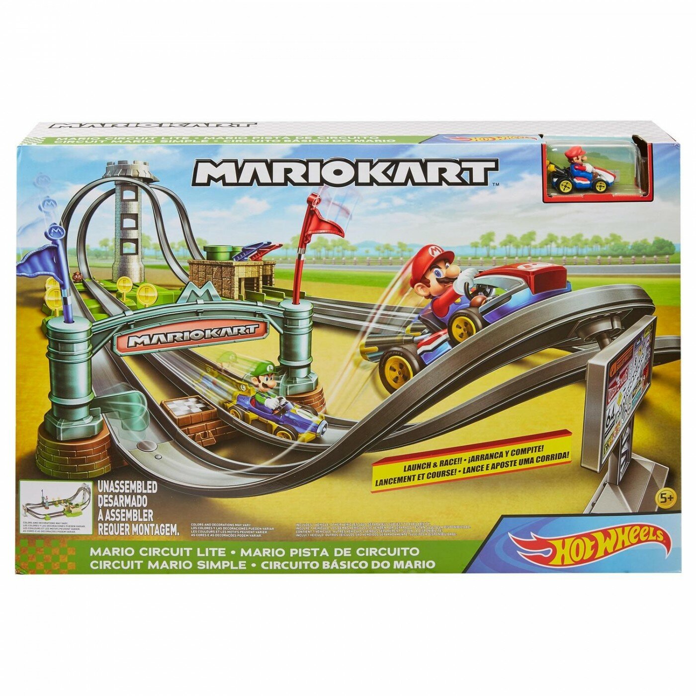 Трек Mattel Hot Wheels Mario Kart Circuit GHK15, пластик, от 5 лет