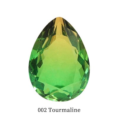 Изумрудные и желто-зеленые стразы Tourmaline, 5 шт