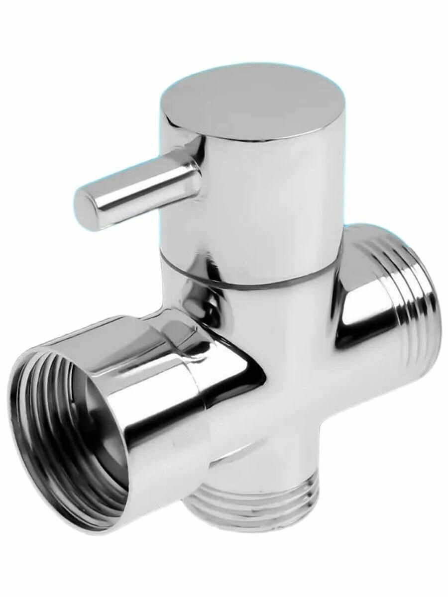 Дивертор латунный для смесителя в ванной с прокладкой.