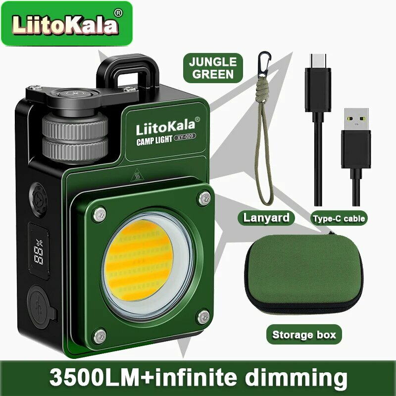LiitoKala XY-009 Фонарь для кемпинга 3500 люмен Green