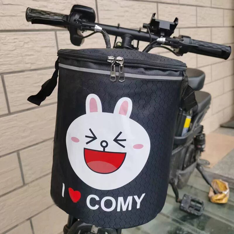 Корзина для велосипеда, передняя корзина, корзина для электрического скутера, складная корзина, холст, маленькая