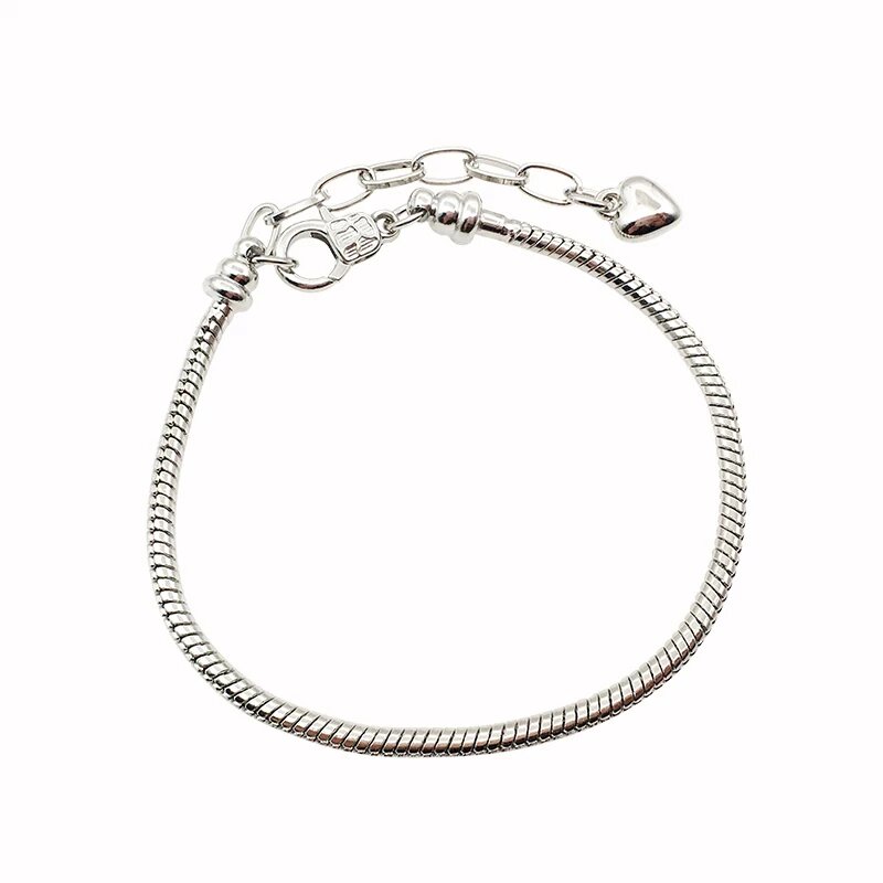 Золотая браслетная комплект для детей, длина 16 см с 5 см хвостовой цепочкой, стиль Пандора, набор для рукоделия