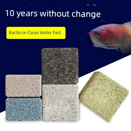 Керамические фильтрующие гранулы Нано Квадратные плитки 0.5кг для очистки воды в аквариуме