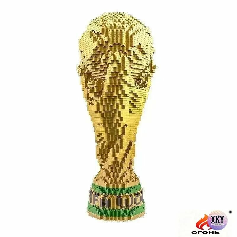 Сборная модель Кубка мира фифа (Кубок Чемпионата мира) из кубиков - Конструктор для мальчиков, развивающая игрушка, подарок