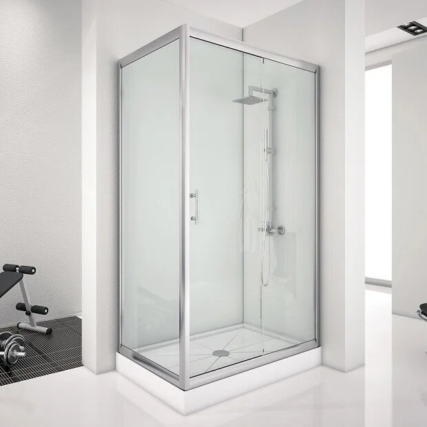 Душевой уголок Aquanet Alfa NAA1131 без поддона, стеклянный, 120x80, прямоугольный, раздвижной