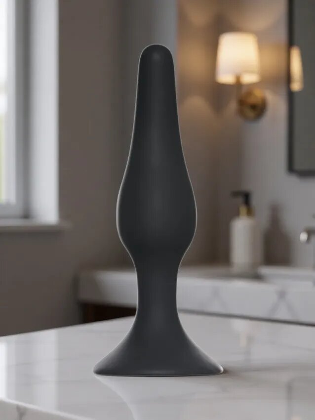 Lola games Анальная пробка BackDoor Collection Slim Anal Plug Medium 11.5 см, черный