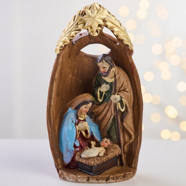 Рождественская статуэтка Пресвятая Дева Мария с младенцем 14 см, Due Esse Christmas (Ду Эссе Кристмас), XNA23031851