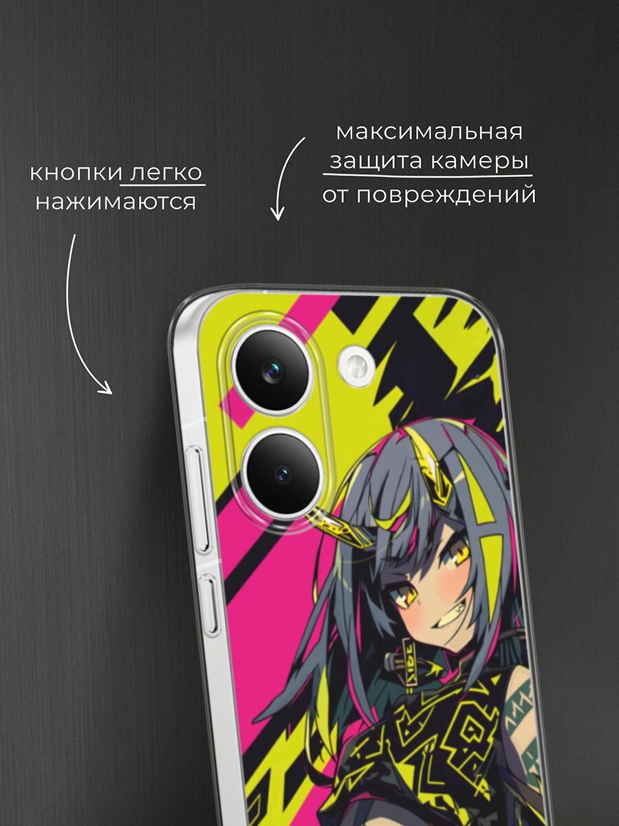 Чехол на Poco X8 Pro / Поко X8 Про с принтом Девушка в кибер костюме — фото 1
