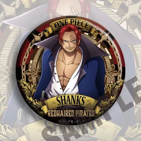 Bandai ONE PIECE Булавка Шанкс Redhaired Pirates, Бордовый, 13