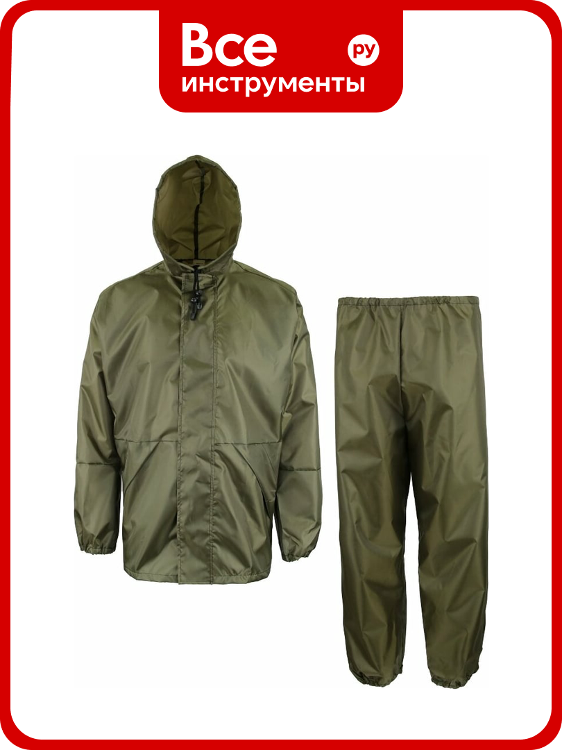 Влагозащитный костюм элементаль Raincoat хаки, р.56-58 ВВЗ-004-56/58-х 4680025251371, резиновая