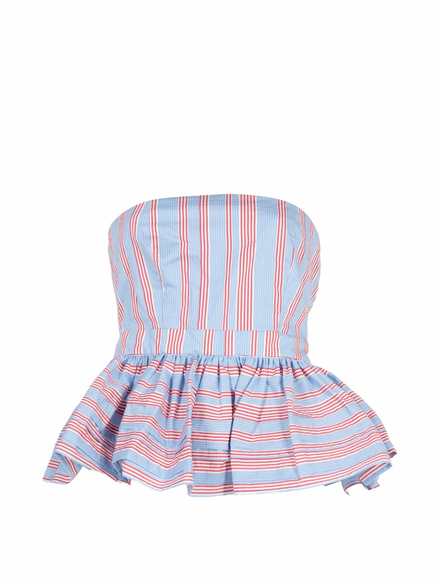 Топ Nantucket striped peplum top