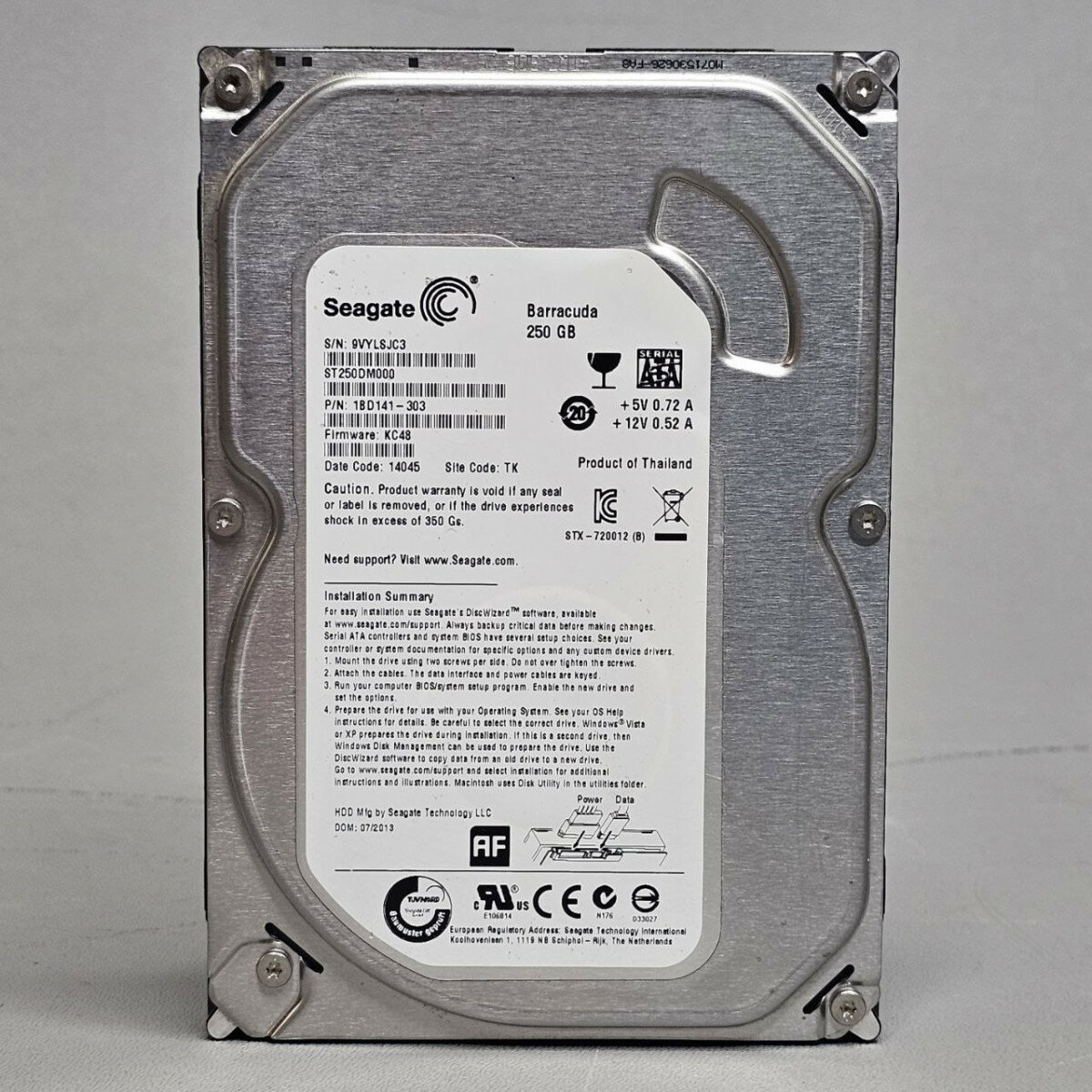 Жесткий диск SATA 3.5" 250GB Seagate Barracuda ST250DM000