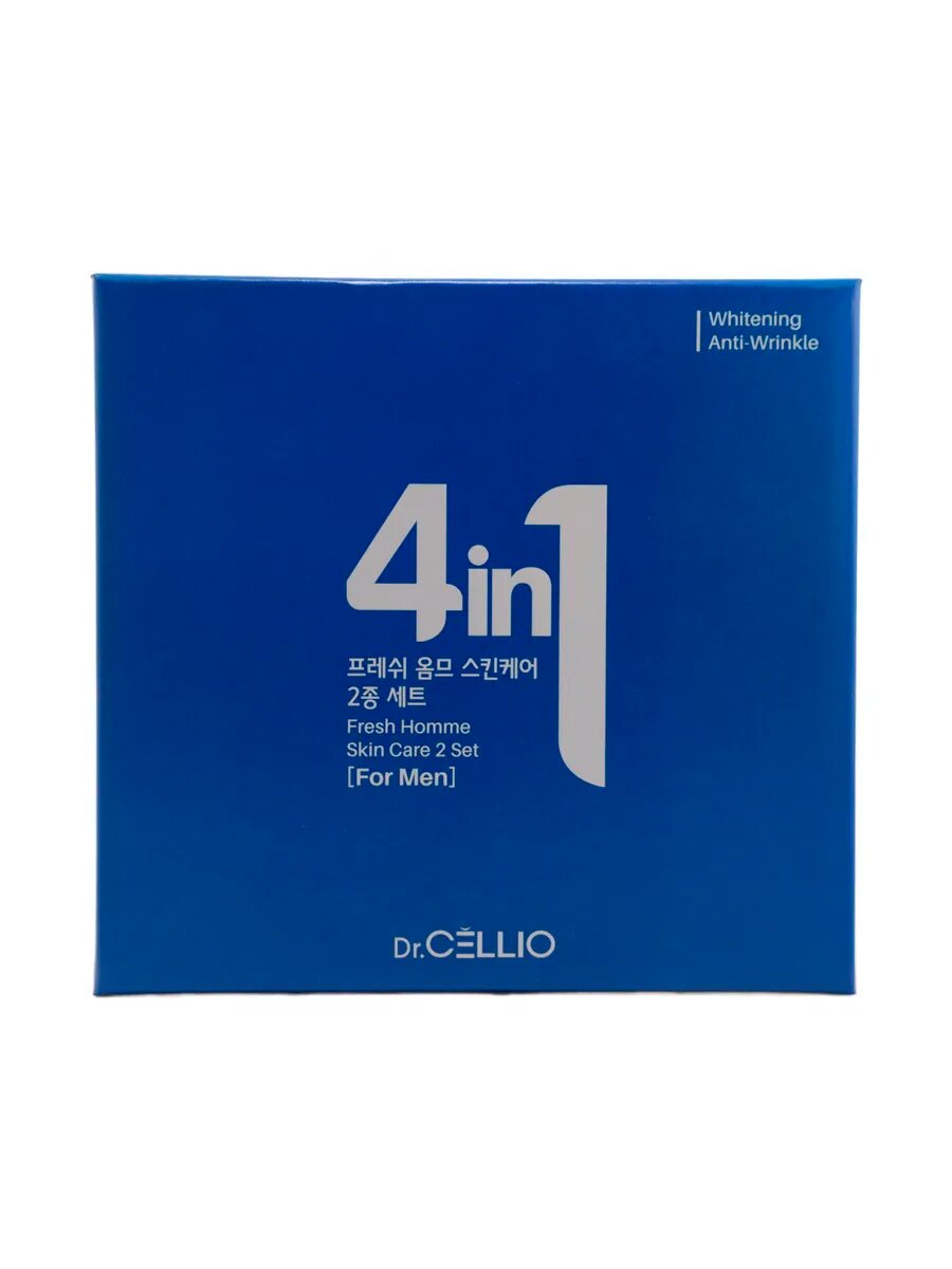 Дрсл SET Набор уходовый для мужской кожи лица DR.CELLIO 4 IN 1 FRESH HOMME SKIN CARE 2 SET