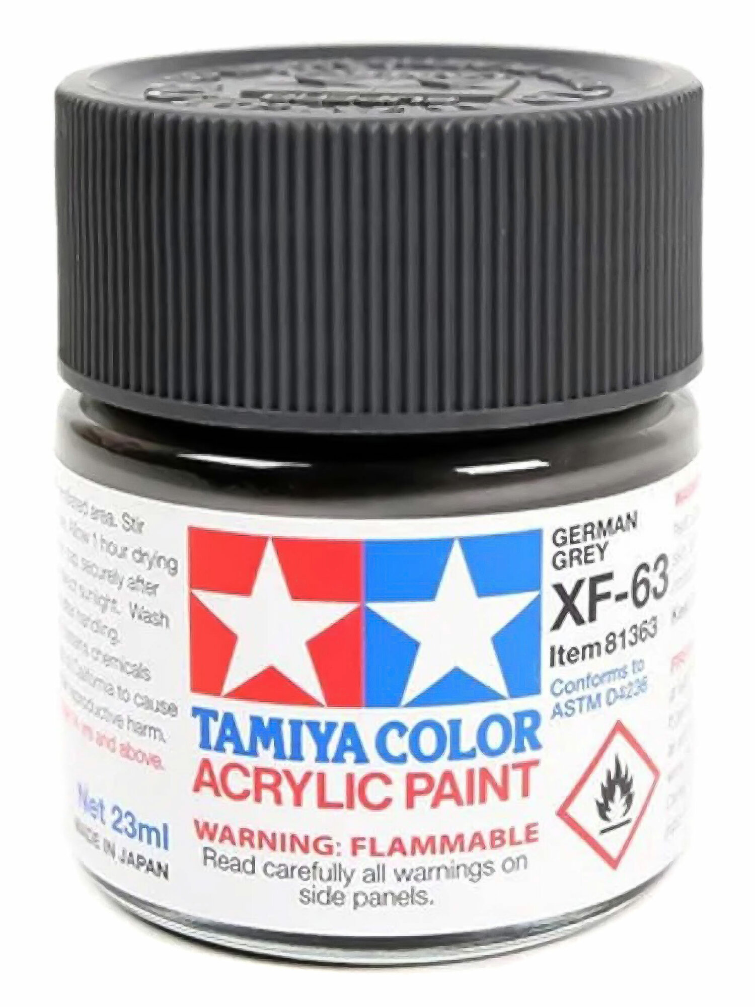 Краска акриловая Tamiya Color XF-63 German Grey 81363 матовая, 23 мл