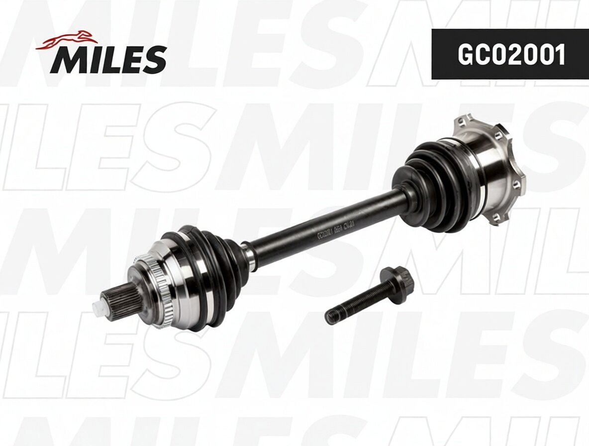 Привод в сборе правый AUDI 100/A6 2.5TD-4.2 90-97 (ABS) (GKN 301321) GC02001 Miles арт. GC02001
