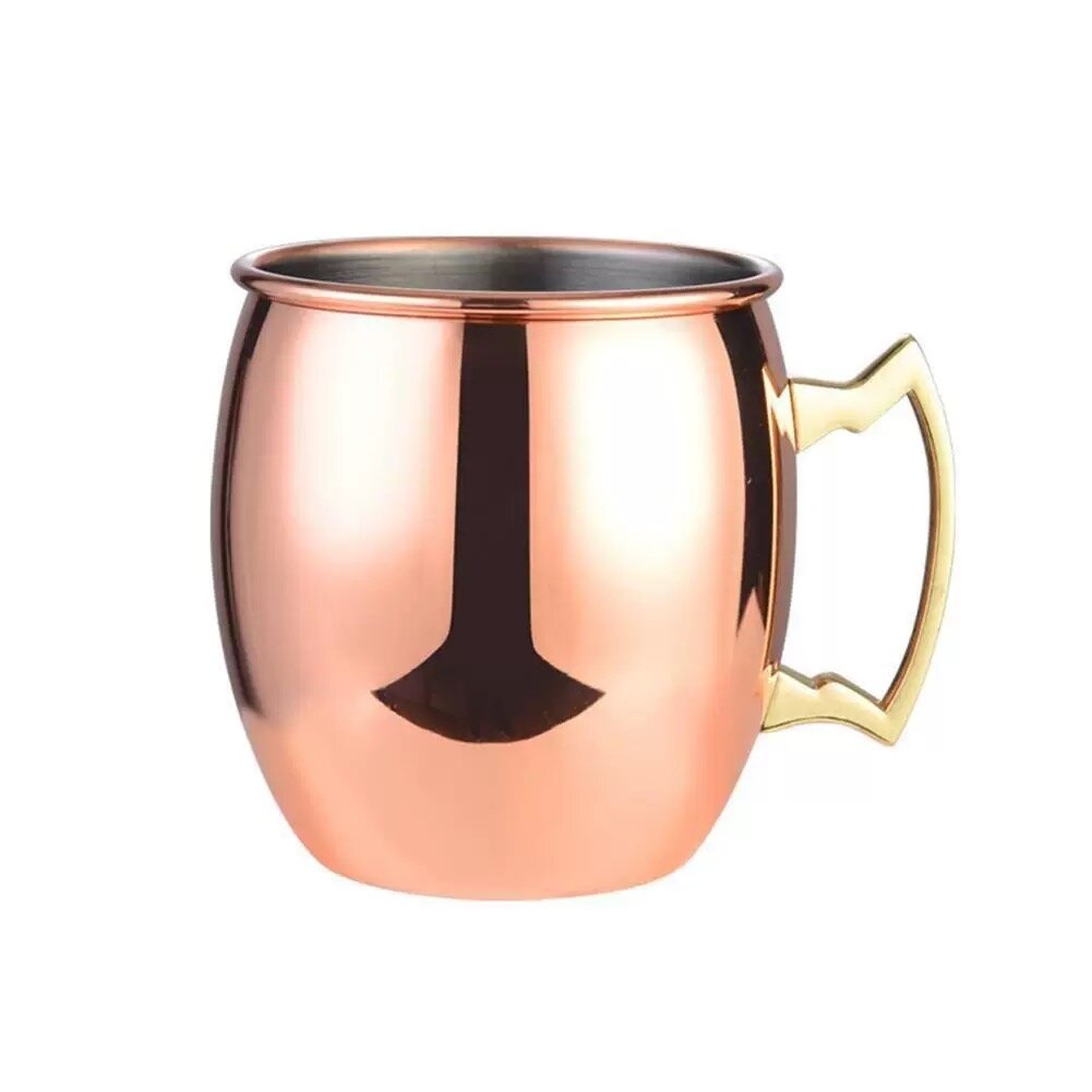 Кубок для мохито Moscow Mule, стакан для водки, из нержавеющей стали, розовое золото, 530 мл