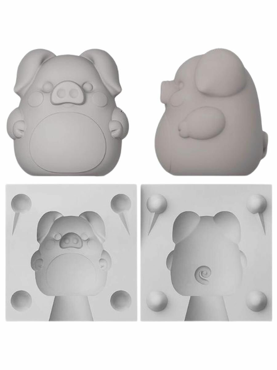 Гипсовая форма для литья керамики "Свинья 12 животных Зодиака": набор пресс-форм (Slump и Hump), Инструменты для керамики, Инструменты для гончарного дела