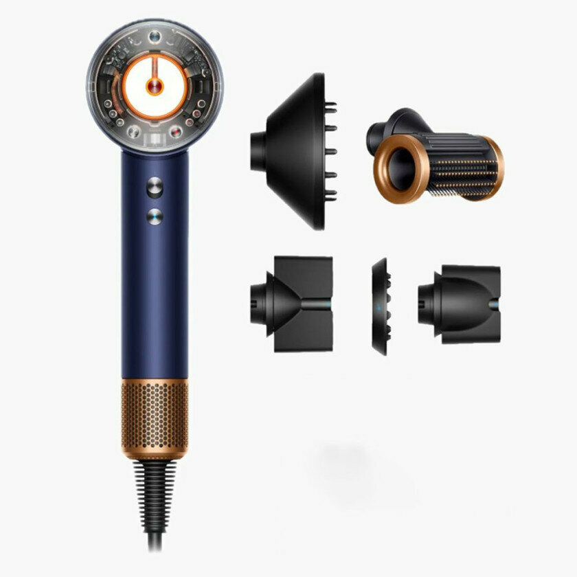 Фен Dyson Supersonic HD16 Prussian Blue, ионизация, 4 режима, с кейсом