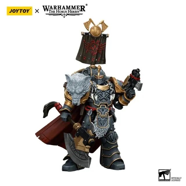 Фигурка Warhammer The Horus Heresy Space Wolves Legion Praetor with Power Axe and Combat Shield / фигурка Космические Волки Претор Легиона Ересь Хоруса