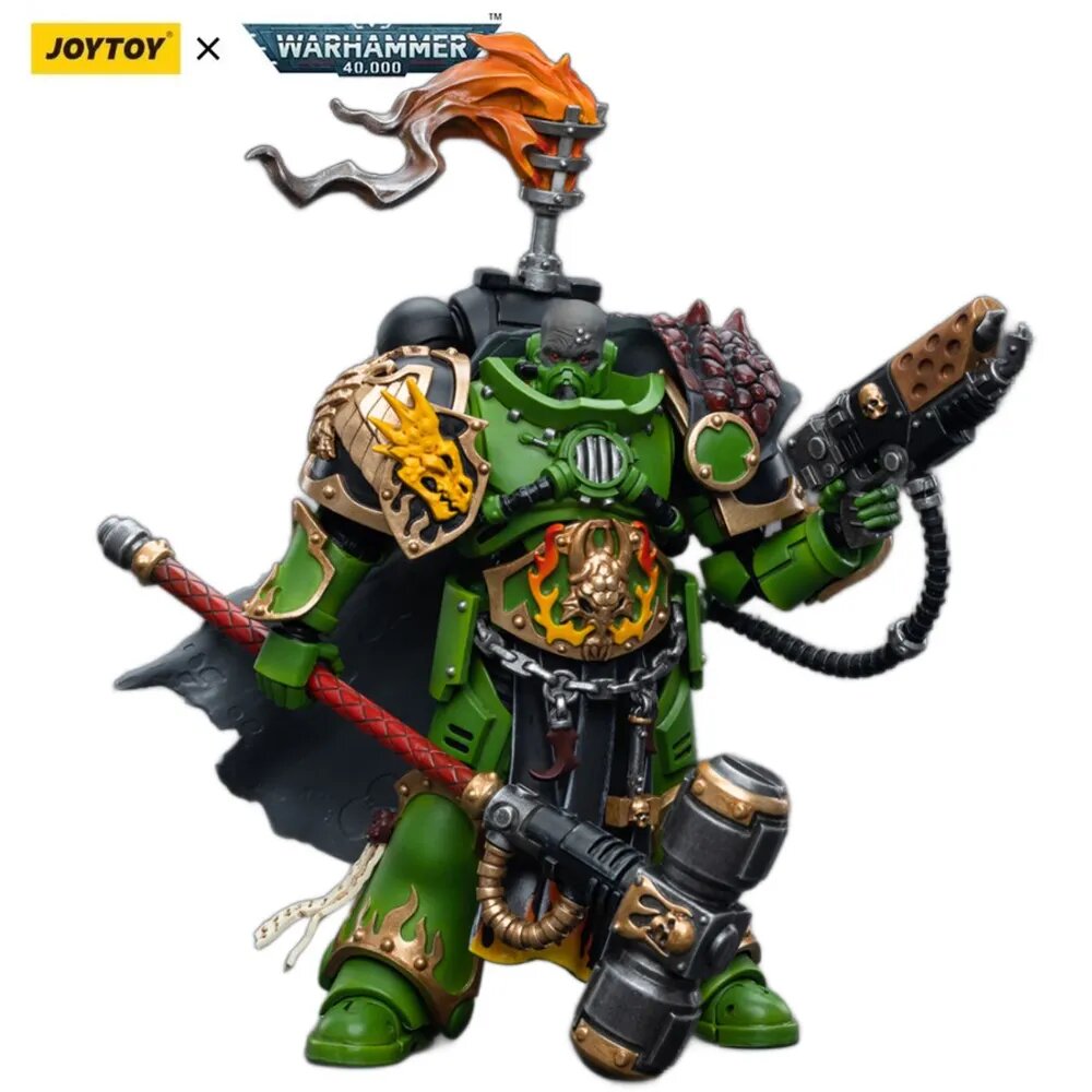 Подвижная фигурка Warhammer 40000 JOYTOY 1/18 Salamanders Captain Adrax Agatone