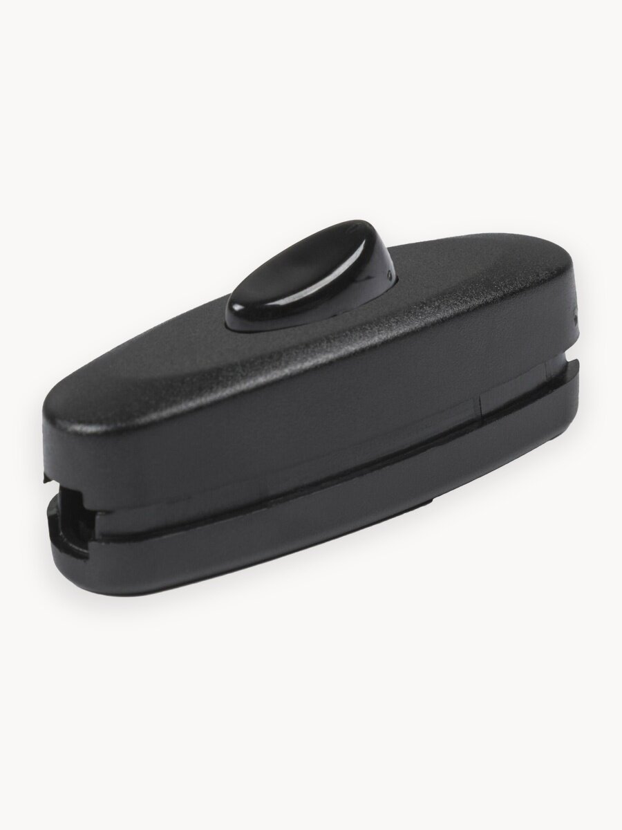 Выключатель-кнопка Rexant черный на электропровод для настольной лампы