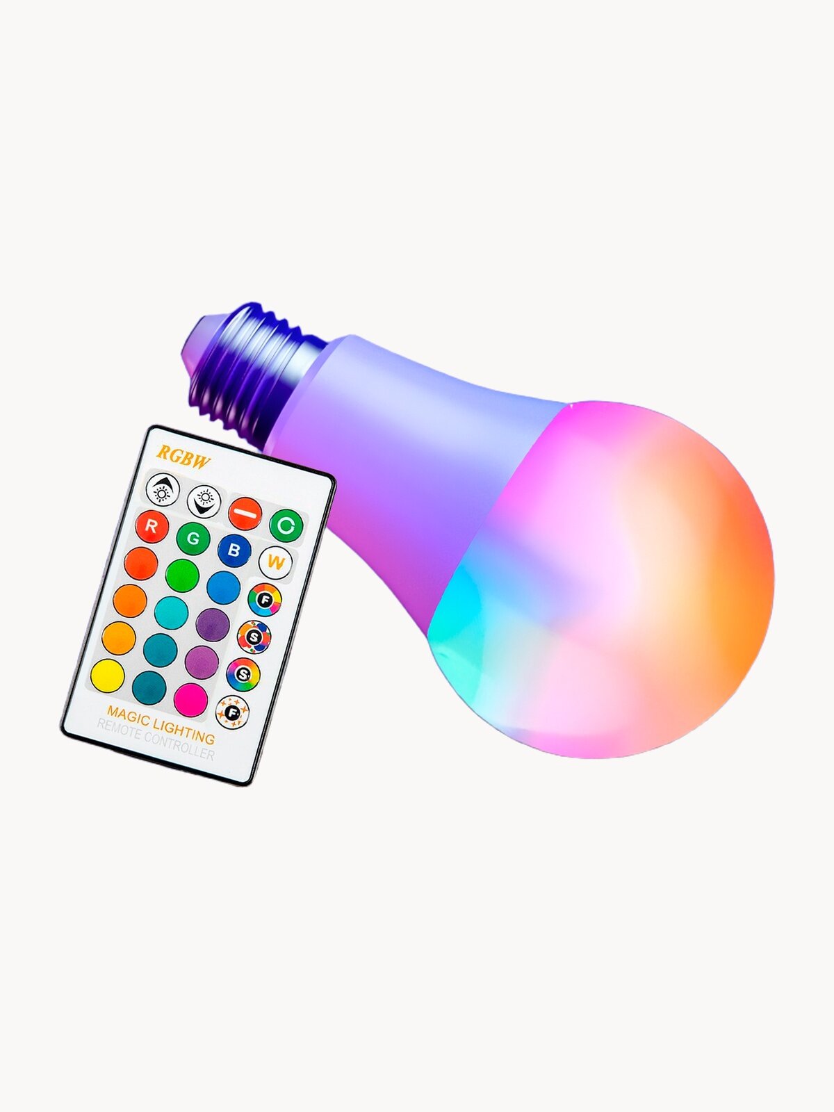 Светодиодная лампочка RGB с пультом дистанционного управления 65х115 мм